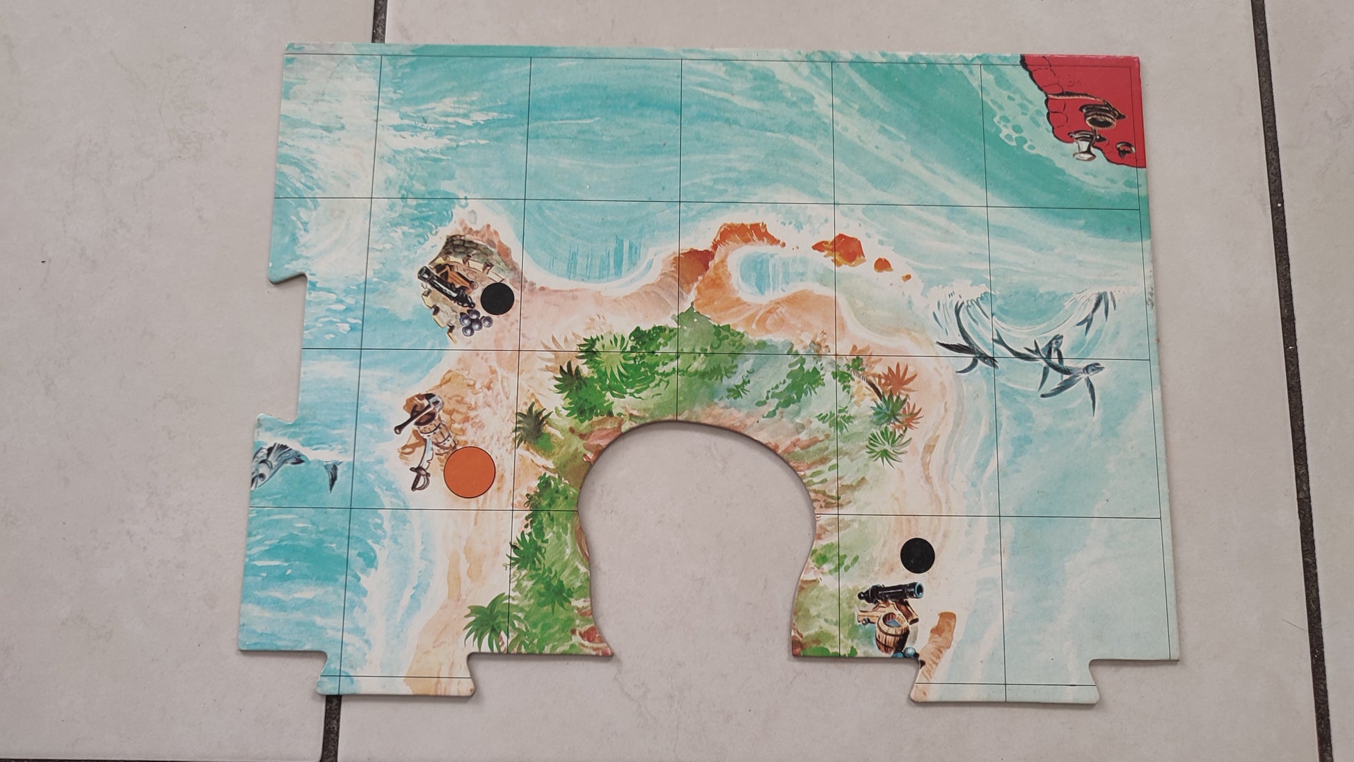 Partie 2 du plateau pièce détachée jeu de société Canon noir feu à vol ...